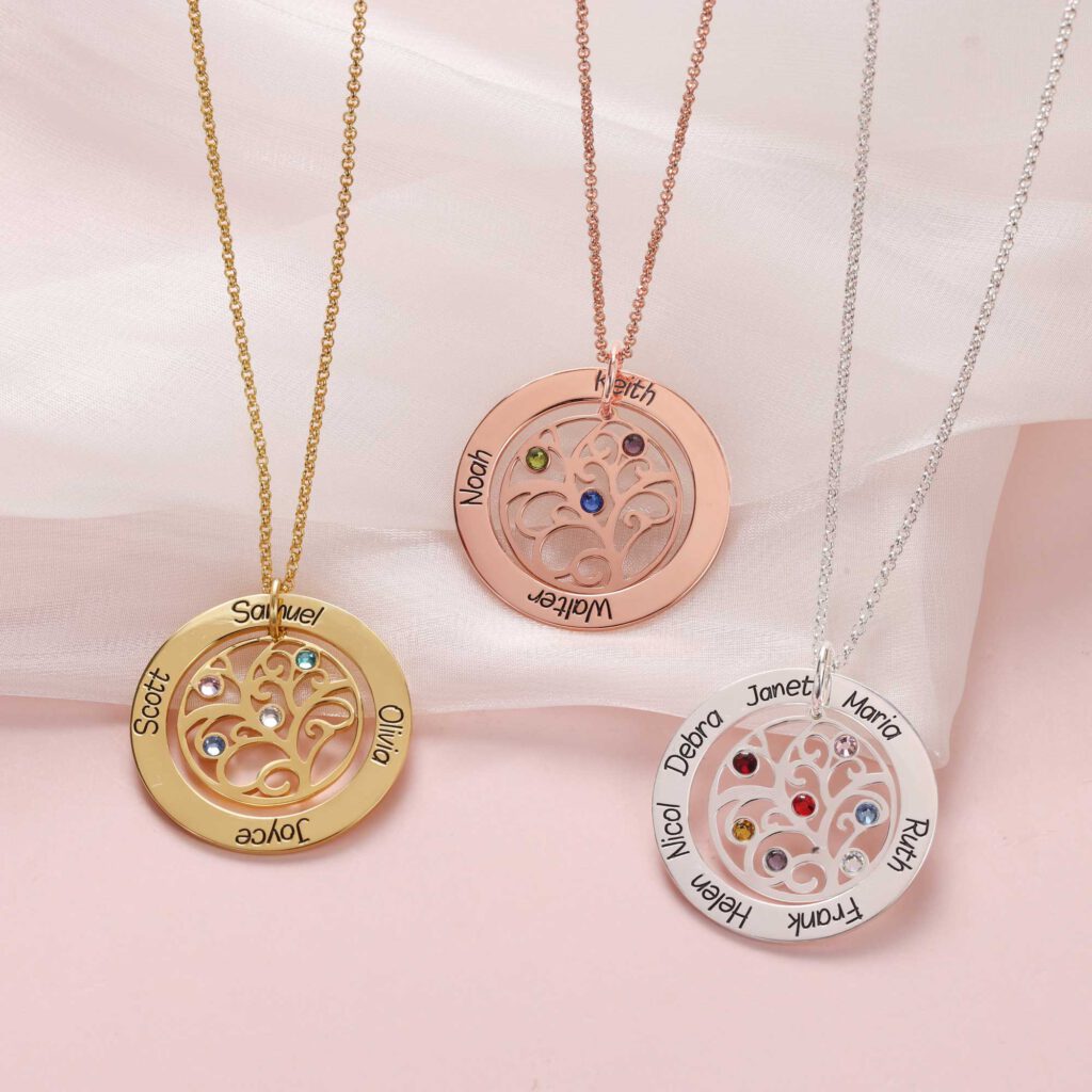 Family Tree Birthstone Necklace | FARUZO